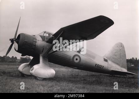 The first prototype Westland Lysander, K6127, was rebuilt in 1940-41 ...