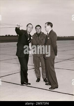Frederick Page, left, and Roland Beamont in the cockpit of a two-seat ...