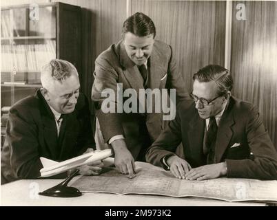 Frederick Page, left, and Roland Beamont in the cockpit of a two-seat ...