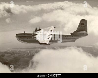 Saunders-Roe SR45 Princess, G-ALUN, during a trial launch on 19 August ...