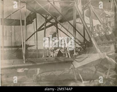 Samuel Franklin Cody at the wheel Stock Photo - Alamy