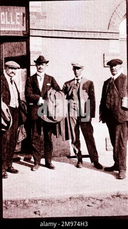 Frank Hedges Butler and Wilbur Wright after the flight at Camp d ...
