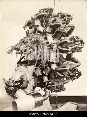 Bristol Orion nine-cylinder radial. Front view Stock Photo - Alamy