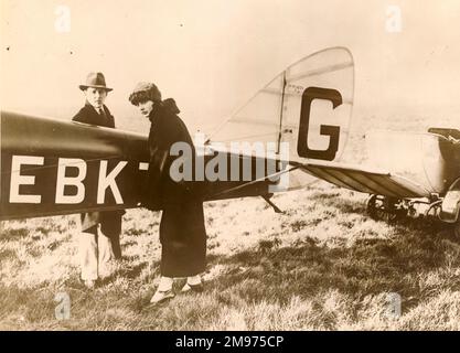 First prototype de Havilland DH60 Moth, G-EBKT Stock Photo - Alamy