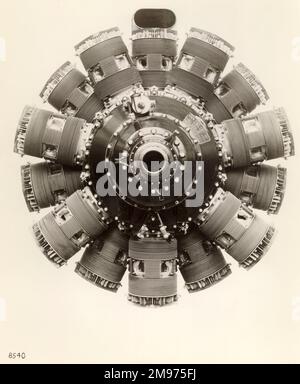 Bristol Hercules X 14-cylinder radial installation in the Fairey Battle ...