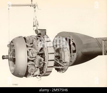 Bristol Hercules X 14-cylinder radial installation in the Fairey Battle ...