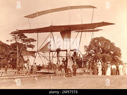 Hiram Maxim’s flying machine at Baldwyns Park, Kent Stock Photo - Alamy