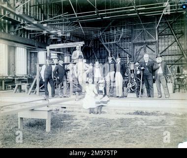 The shed at Baldwyn?s Park, Kent, where Sir Hiram Maxim constructed his ...