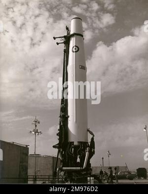 A Thor IRBM of the RAF during pre-launch checkouts by a crew trained at ...