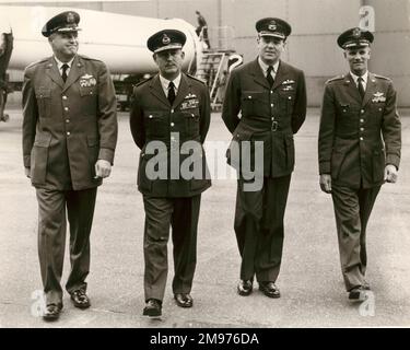 The first Thor missile for the RAF at Feltwell, Norfolk, on 19 ...