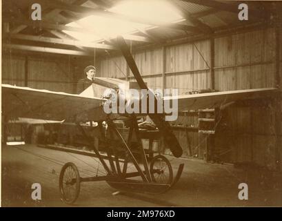 Robert H. Barnwell at Stirling in 1910 in the cockpit of the fourth ...
