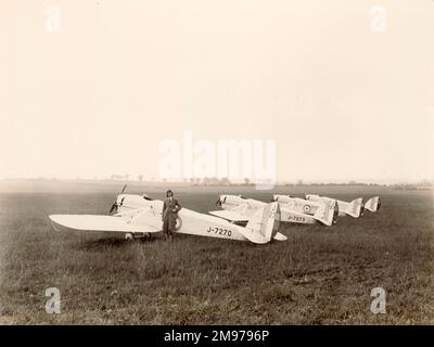 A line-up of four de Havilland DH53 Humming Bird, J7270, J7271, J7272 ...