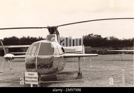 The first Fairey Gyrodyne, G-AIKF, at the SBAC exhibition at Radlett in ...