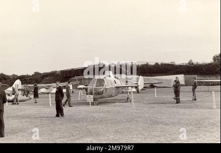 The first Fairey Gyrodyne, G-AIKF, at the SBAC exhibition at Radlett in ...