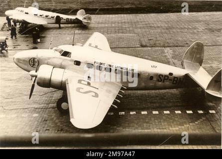 Lockheed Model 14H Super Electra, SP-BNF, of LOT Stock Photo - Alamy