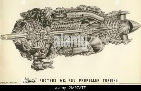 Bristol Proteus 705 turboprop Stock Photo - Alamy