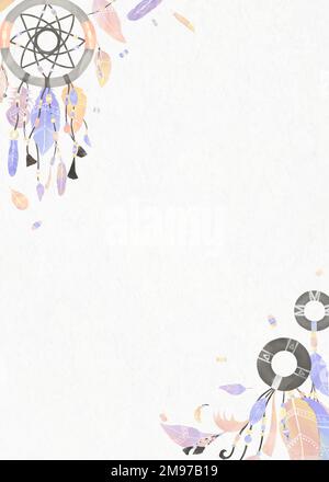 Pastel dream catcher border vector Bohemian style Stock Vector Image & Art - Alamy
