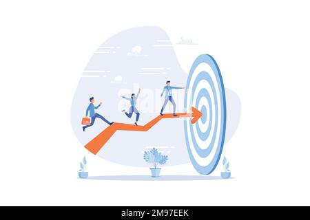 Direction forward and progress together, concept illustration Stock ...