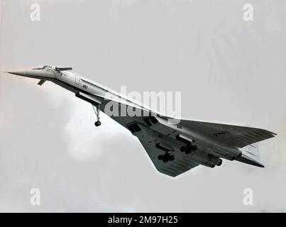 Tupolev Tu-144 (forward view) landing of CCCP -68001 Stock Photo - Alamy