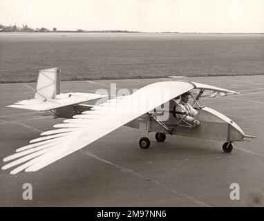 Emiel Hartman in the cockpit of his man-powered ornithopter at ...