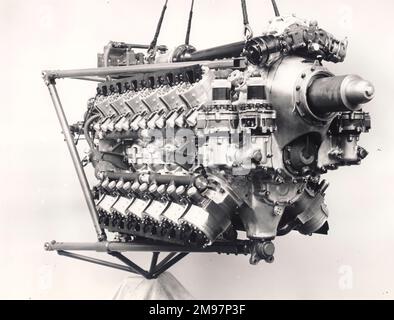 Rolls-Royce Exe 24-cylinder, air-cooled, X-block, sleeve-valve engine ...