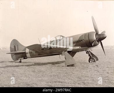 Hawker Tempest V, NV768, fitted with an annular radiator and ducted ...