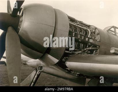 Hawker Typhoon IB R8694 aircraft fitted with a Napier annular radiator ...