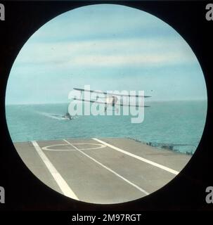 Biplane landing on an aircraft carrier Stock Photo - Alamy