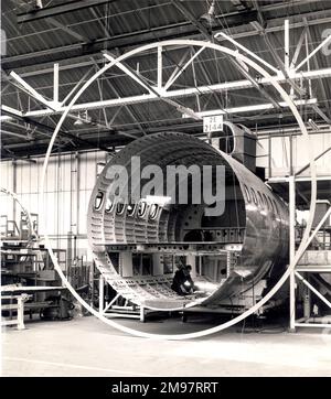 Rear fuselage of a Hawker Siddeley HS121 Trident 3B, in BEA markings ...