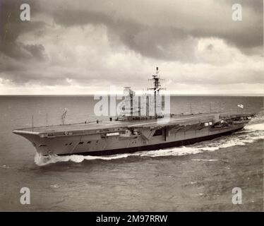 Royal Navy - HMS Hermes R12, a Centaur-class aircraft carrier modified ...