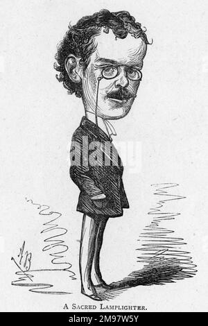 Cartoon, Edward O'Connor Terry (1844-1912), actor and theatre ...