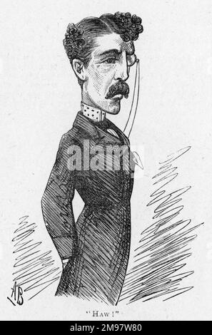 Cartoon of the English actor and actor-manager Sir Henry Irving (1838 ...