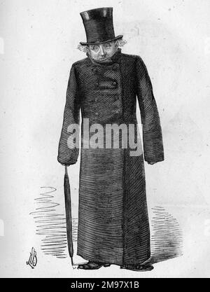 Cartoon of the actor, dramatist and theatre manager Henry Gartside ...