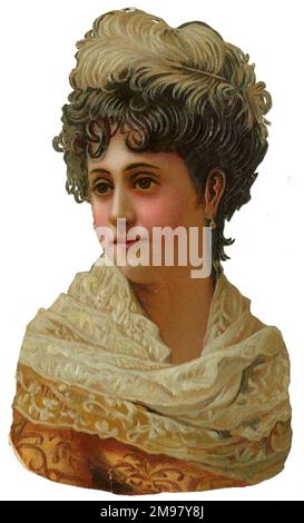 Young Victorian woman, head and shoulders portrait Stock Photo - Alamy