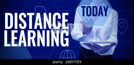 Conceptual caption Distance Learning. Concept meaning educational ...