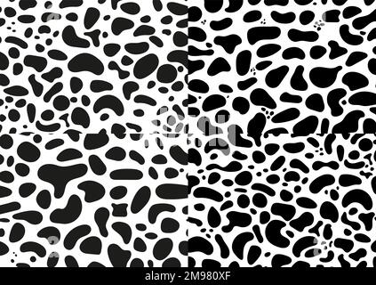 Dalmation dot vector seamless pattern background. Backdrop texture with ...