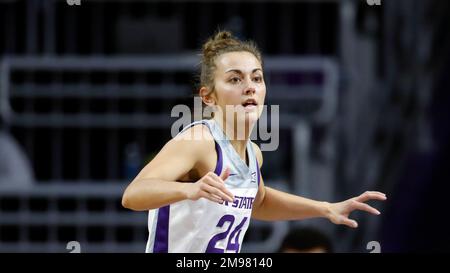 Kansas State guard Emilee Ebert during an NCAA basketball game on ...