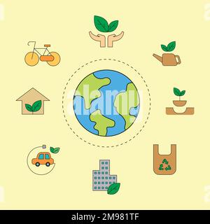 Environment icon design elements vector set Stock Vector Image & Art ...