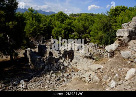 Turkey, Lykia, Phaselis: Ruins of houses (510 BC Stock Photo - Alamy