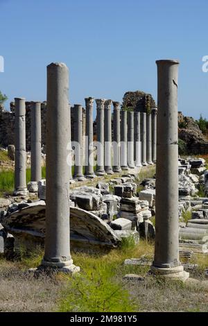 Turkey, Antalya - Alanya, Side: Agora (2nd century AD Stock Photo - Alamy
