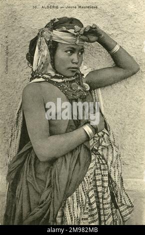 Portrait of partially clothed young woman Stock Photo - Alamy