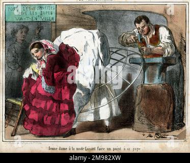 La Crinolonomanie by Charles Vernier -- The Crinoline at the Harem ...