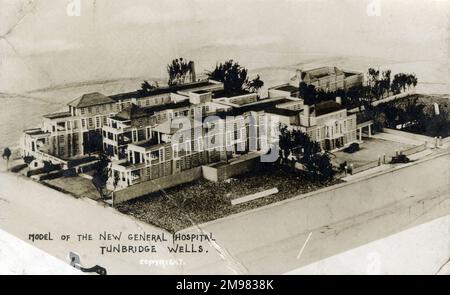 Tunbridge Wells Hospital, Pembury Kent with the helicopter landing pad ...