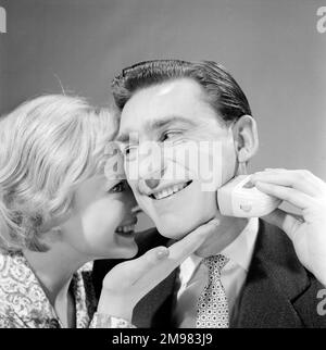 Advertisement for Remington shaver -- male and female models (Sandra ...