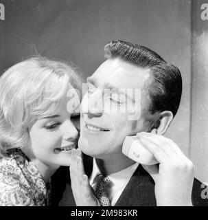 Advertisement for Remington shaver -- male and female models (Sandra ...