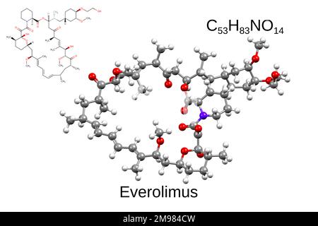 Everolimus immunosuppressant molecule, illustration Stock Photo - Alamy