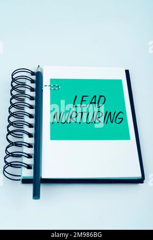 Inspiration showing sign Lead Nurturing, Conceptual photo method of ...