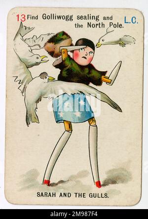 Florence Upton playing cards - Sarah and Midget Stock Photo - Alamy