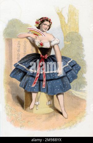 Victorian Ballerina in folk costume Stock Photo - Alamy