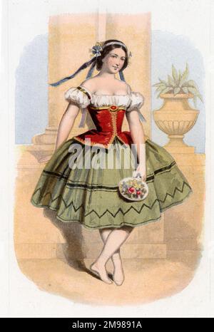 Victorian Ballerina in folk costume Stock Photo - Alamy